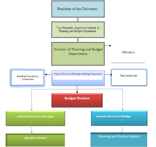 Organizational structure - Budget Department - University Vice ...